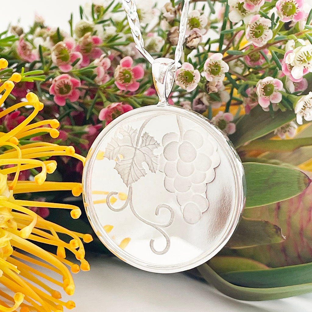 Silver Grape Vine Silver Coin Pendant – Afrogem Jewellers